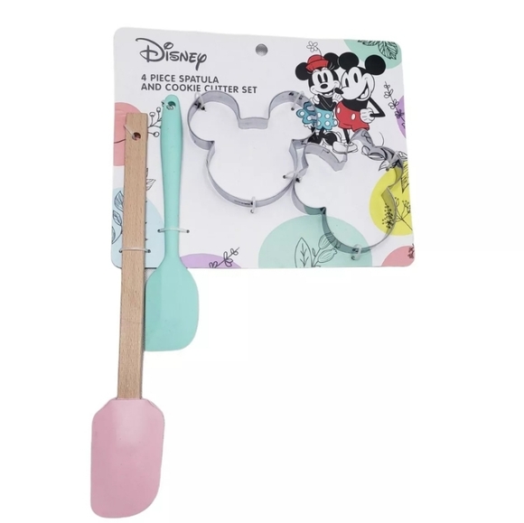 Disney | Kitchen | Disney Mickey Minnie Mouse 4 Piece Spatula Cookie ...